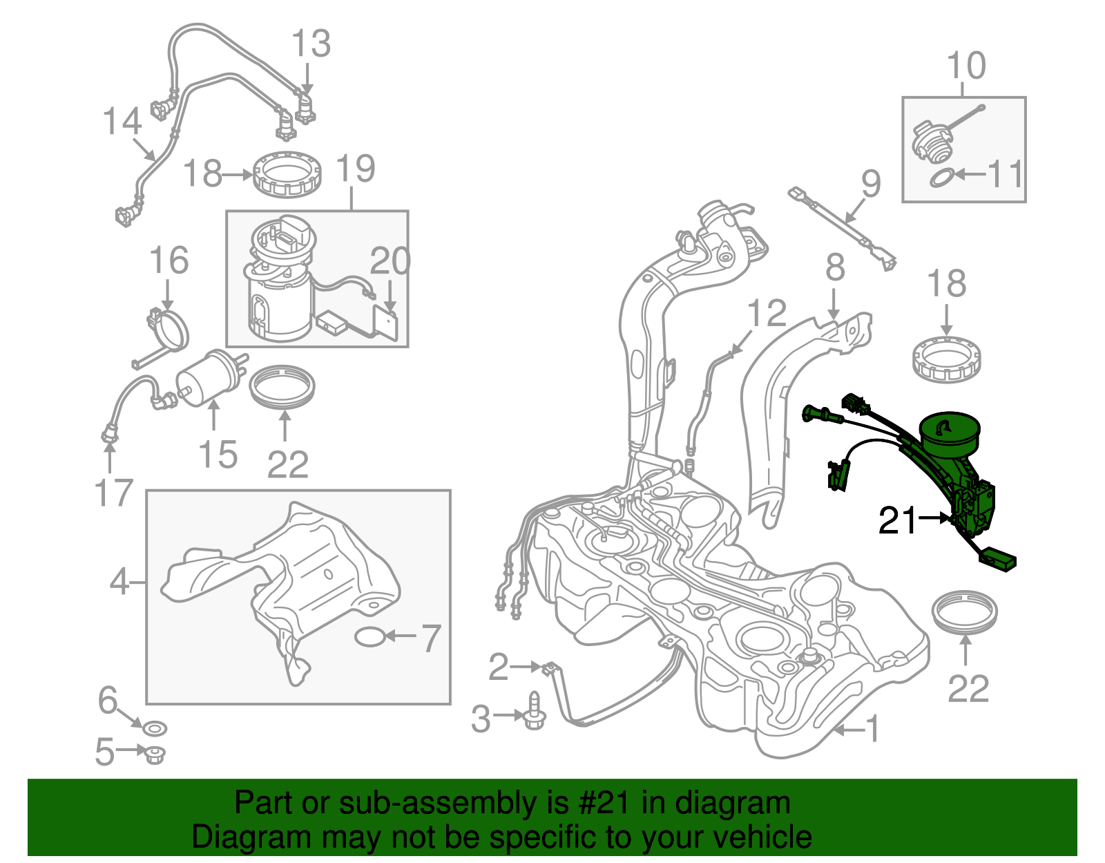 1K0-919-673-AH - Fuel Gauge Sending Unit 2008-2015 Audi | Audi OEM ...