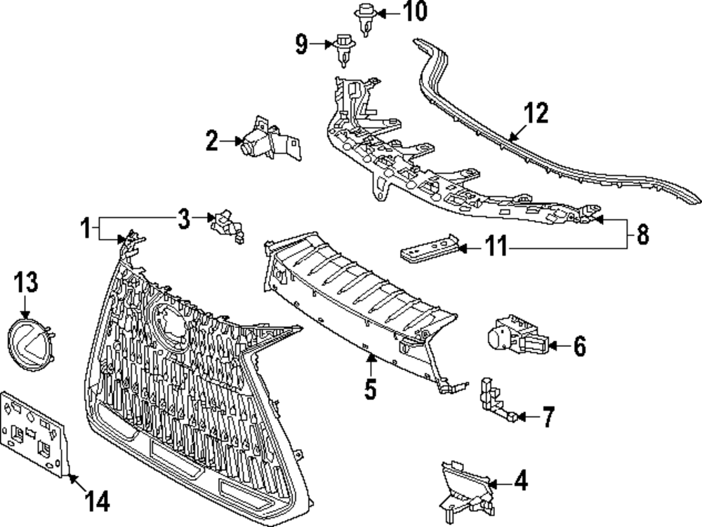 53101-F6050 - Grille Assembly For 2022-2025 Lexus | Lexus OE Parts