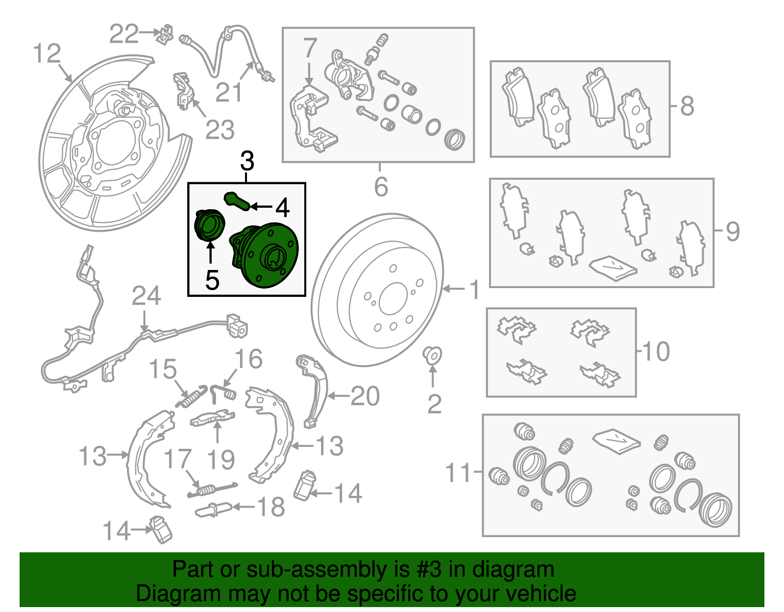 OEM 2018-2024 Toyota Wheel Bearing And Hub Assembly Part # 42450-06090 ...
