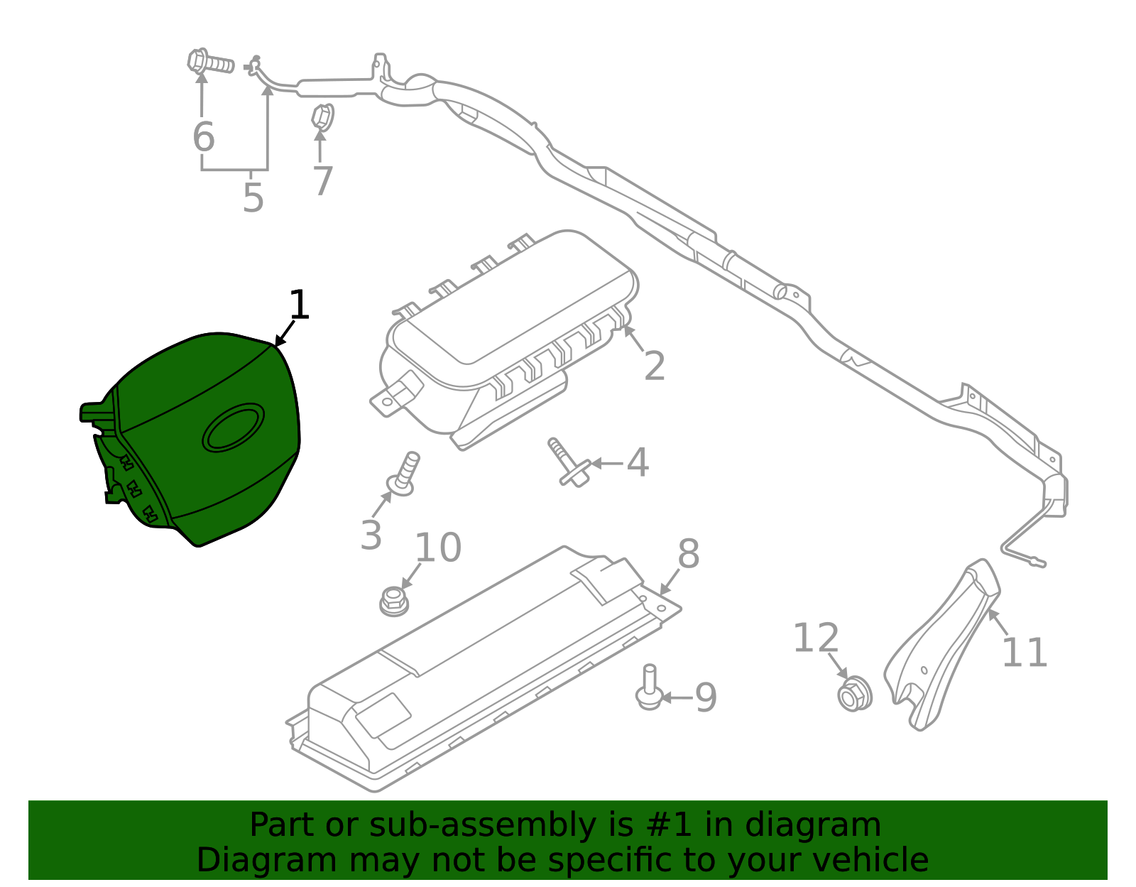 2020-2024 Ford Explorer Driver Inflator Module lb5z78043b13bf ...