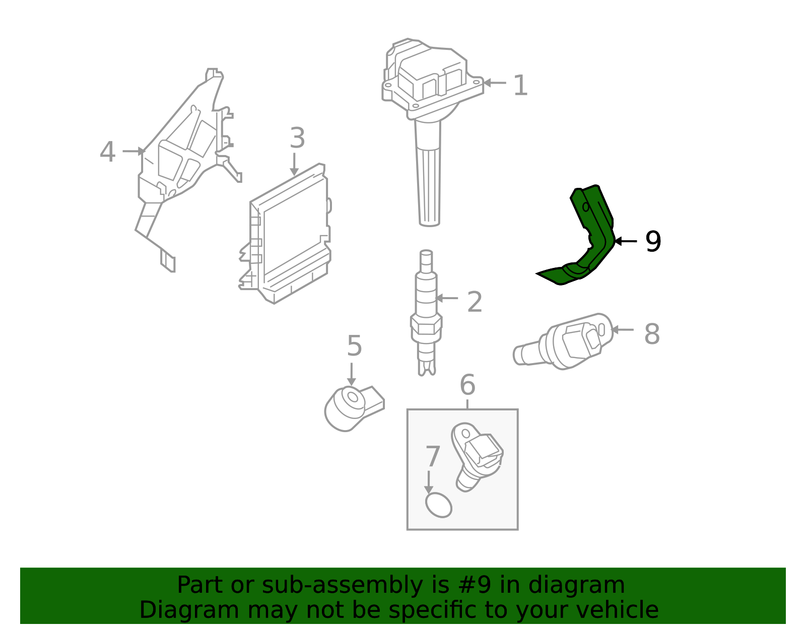 22125-JK60A - Engine Crankshaft Position Sensor Cap 2009-2020 Nissan ...