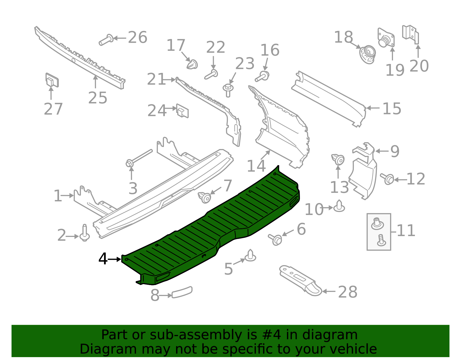 LK4Z-17C829-EA - Bumper Cover 2019-2025 Ford | Ford Parts Direct