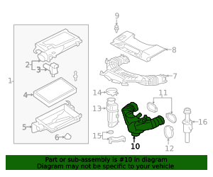 17875-38011 - High-Quality Engine Air Intake Hose for 2007-2017 Lexus ...