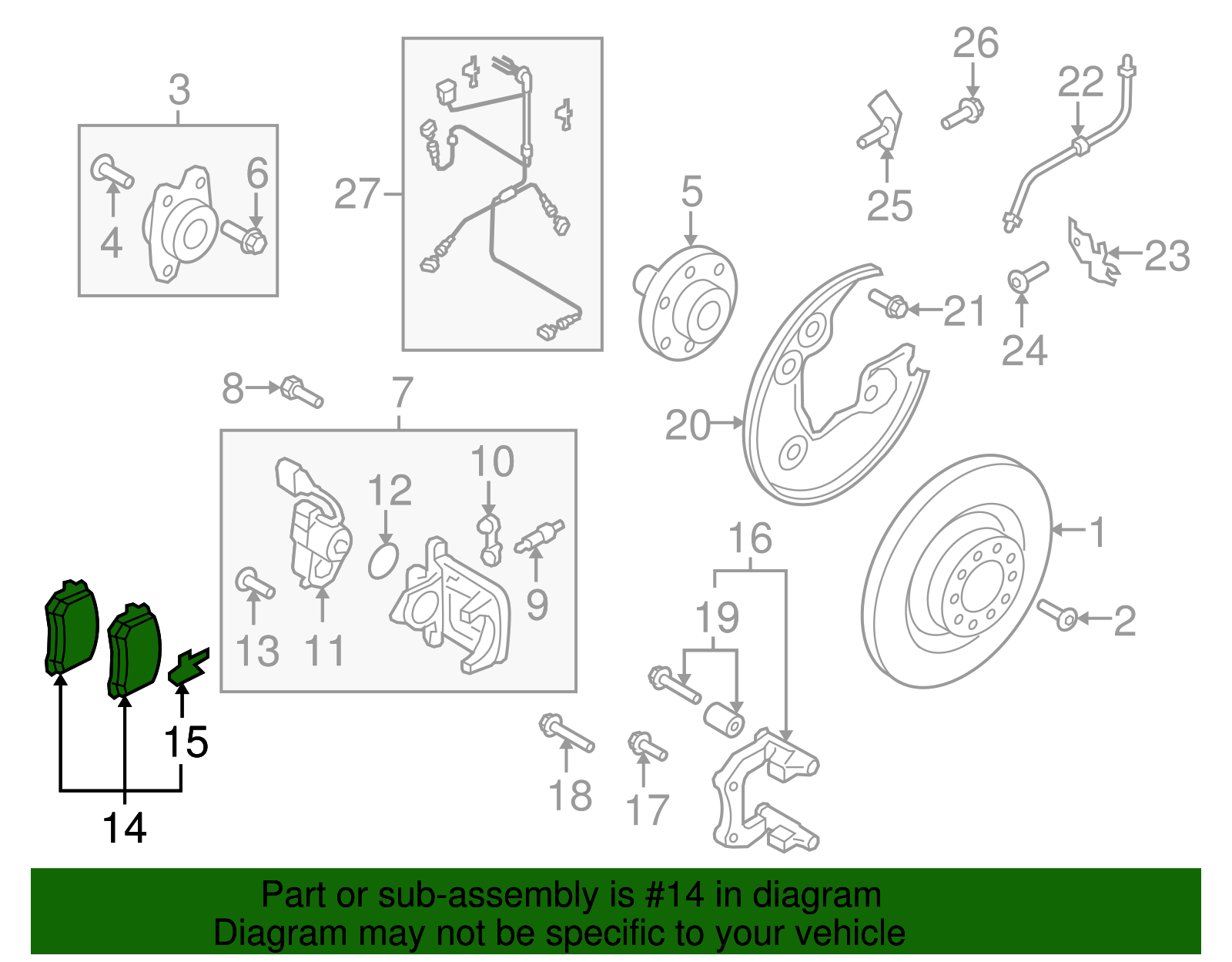 2010-2017 Audi Brake Pads Rear 8K0-698-451-B | Genuine Audi Parts