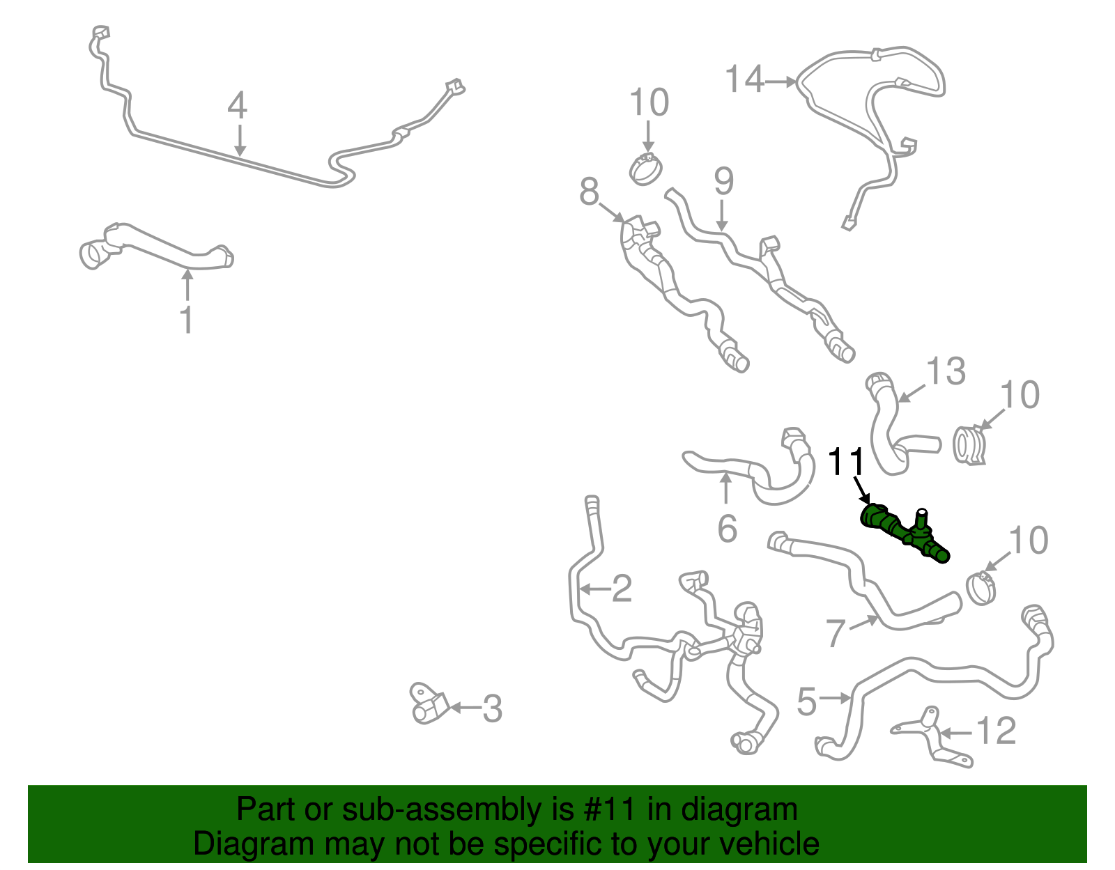 31338581 - Heater Hose Adapter - 2015-2018 Volvo | Volvo OEM Parts Direct