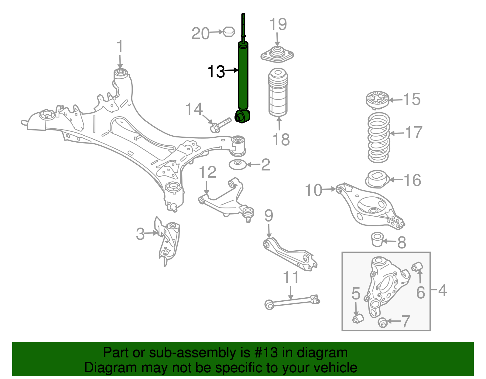 2009 Nissan Murano Shock E6210-1AA0B | Bill Kay Nissan Parts