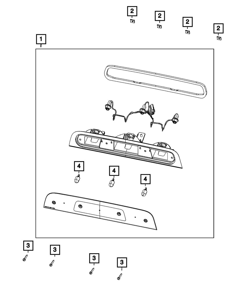 2019-2026 Ram 1500 Center High Mounted Stop Lamp 68298380AH | My Mopar ...
