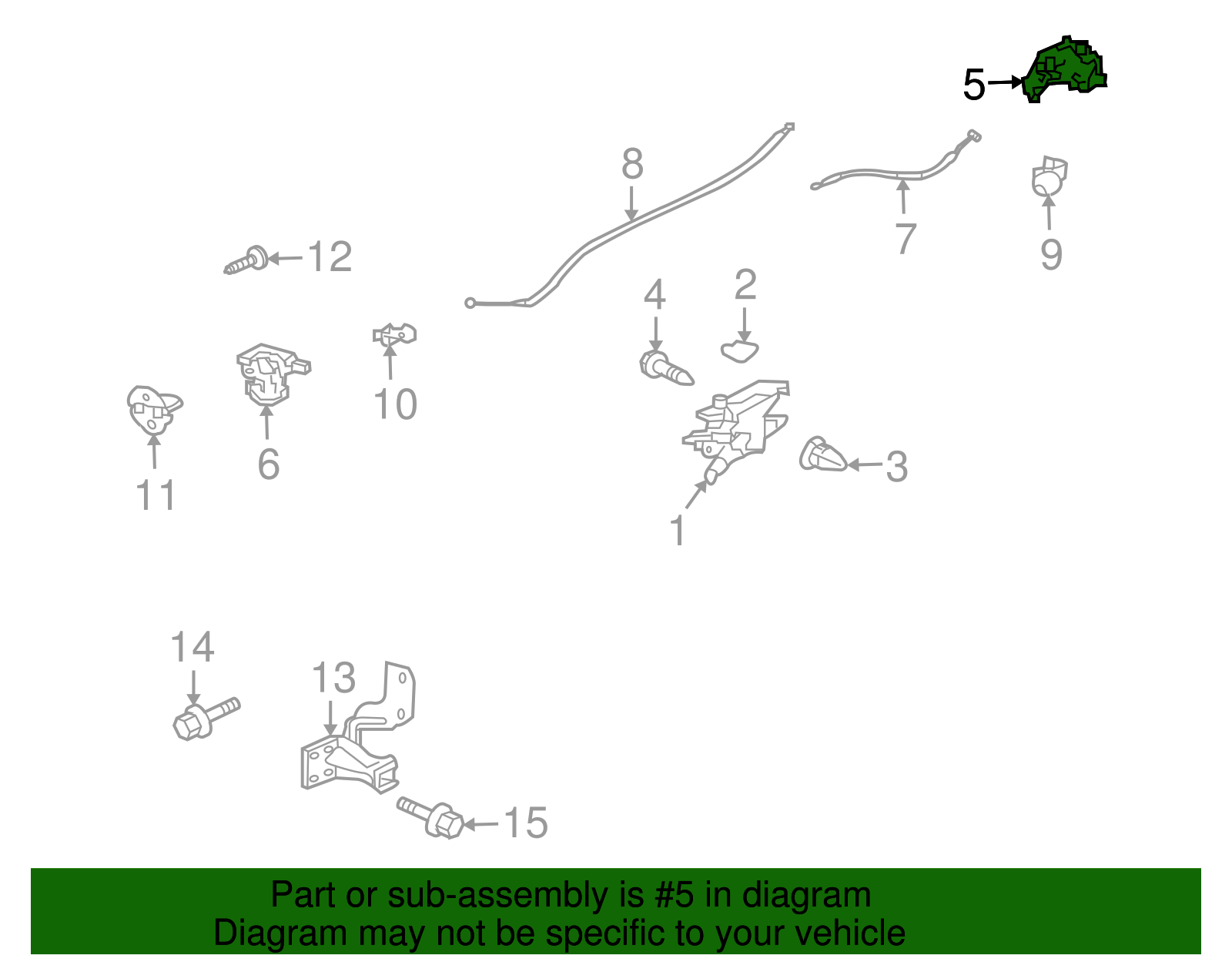 5808A027 - Latch - 2007-2013 Mitsubishi Outlander | Lasco Auto Parts