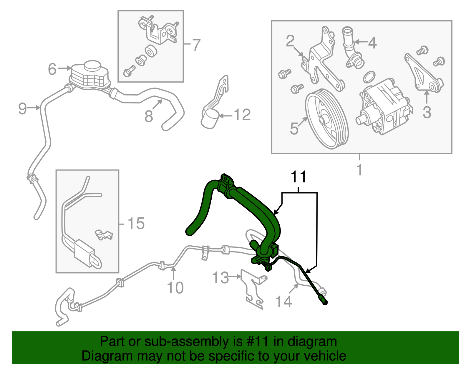 2012-2014 Nissan Maxima Pressure Hose 49720-9N00B | Bill Kay Nissan Parts