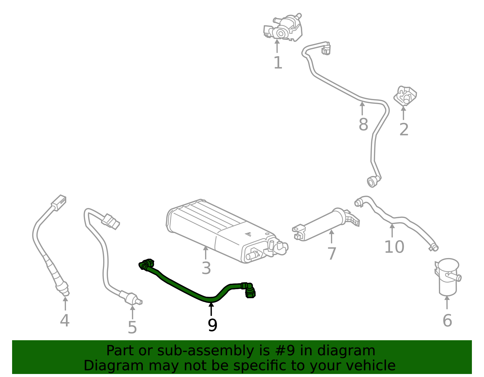 2017-2022 Kia Sportage Evaporative Emissions System Lines 31038-D3500 ...