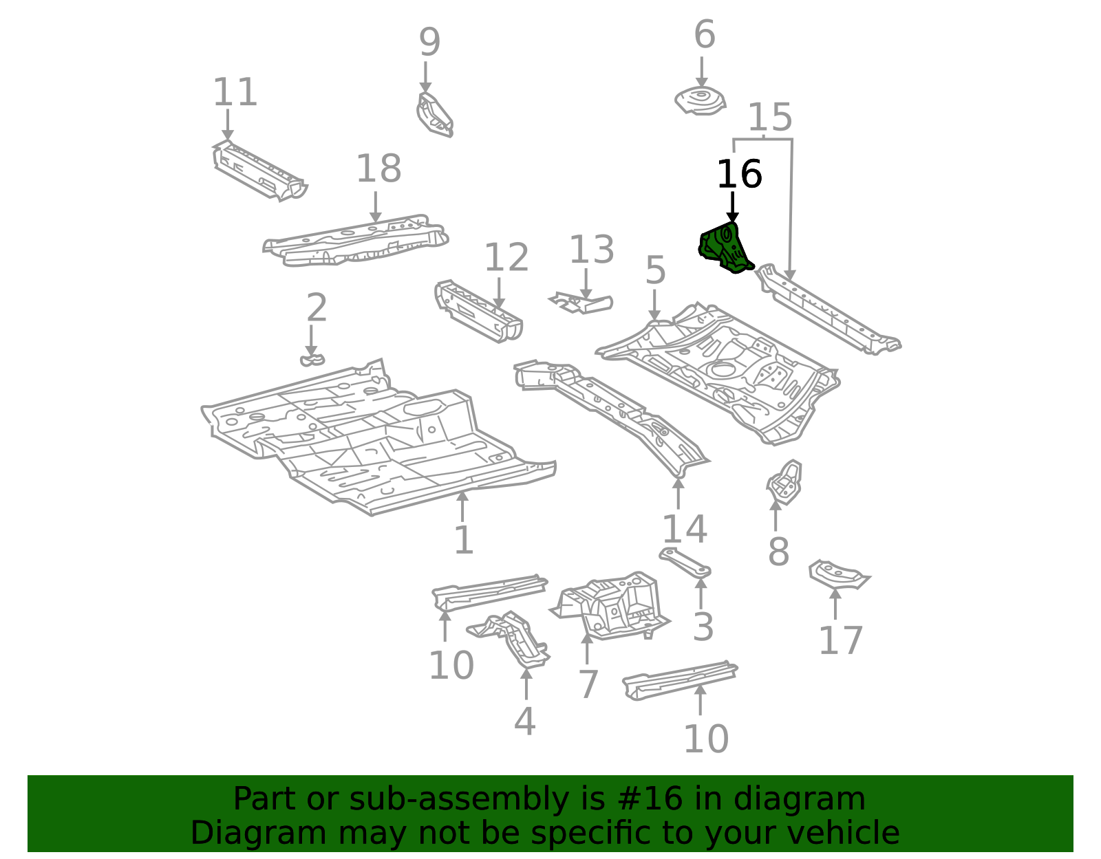 58341-01010 - High-Quality Shock Mount Bracket for 2003-2013 Toyota ...