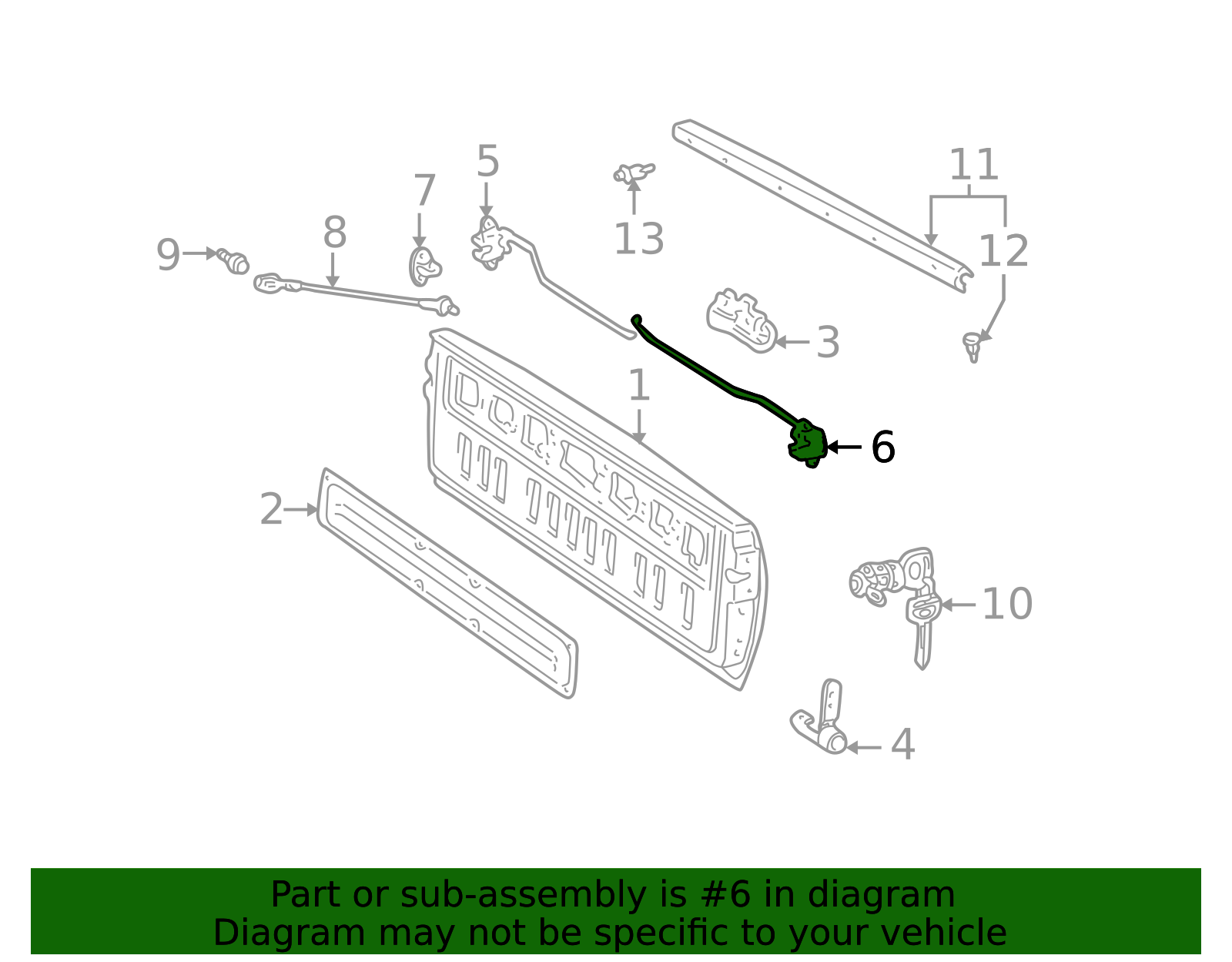 2003-2006 Toyota Tundra Lock Assembly 65790-0C020 | MotorMotor