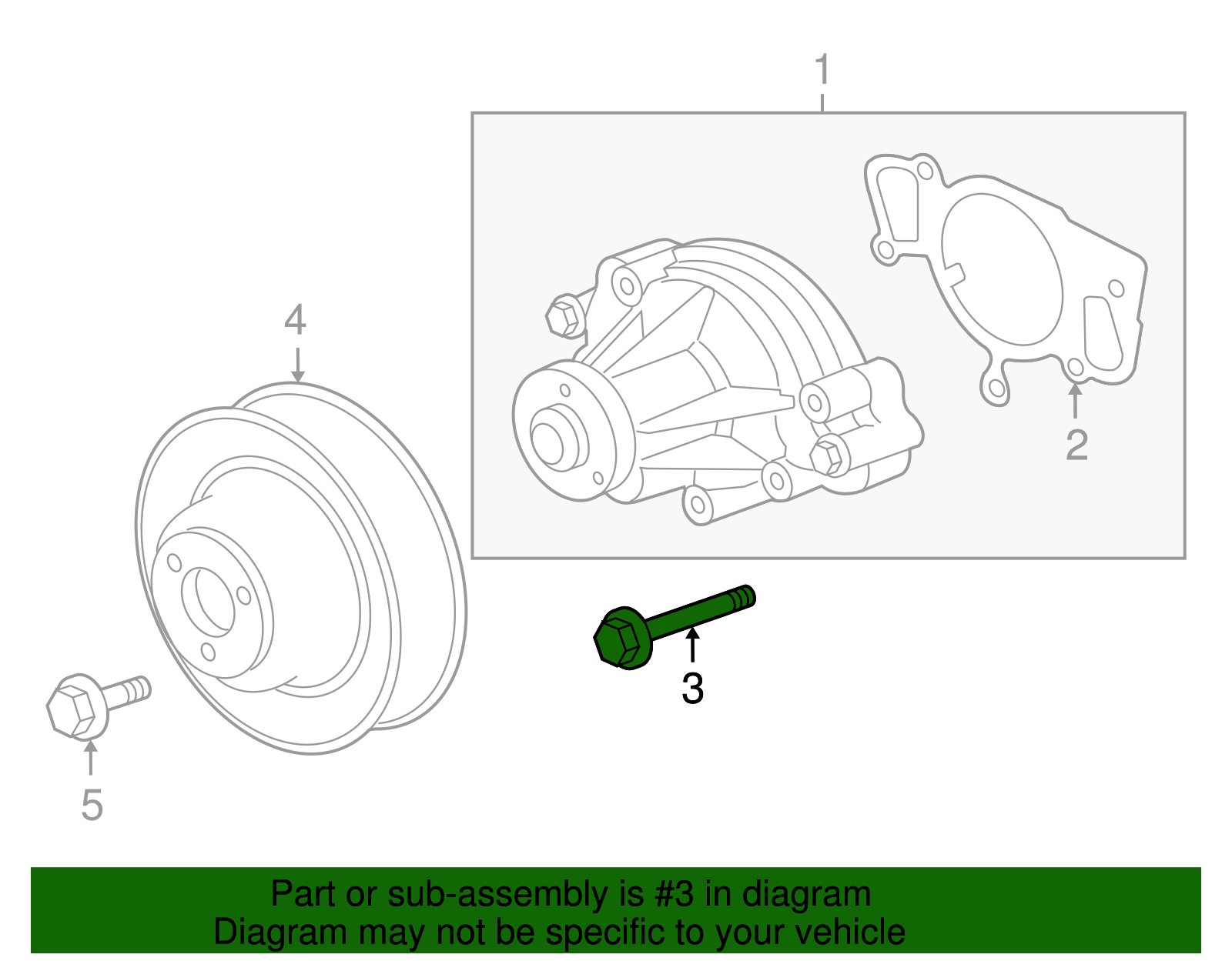 2009-2010 Jaguar XF Water Pump Assembly Bolt XR835987 | Jaguar Hartford ...