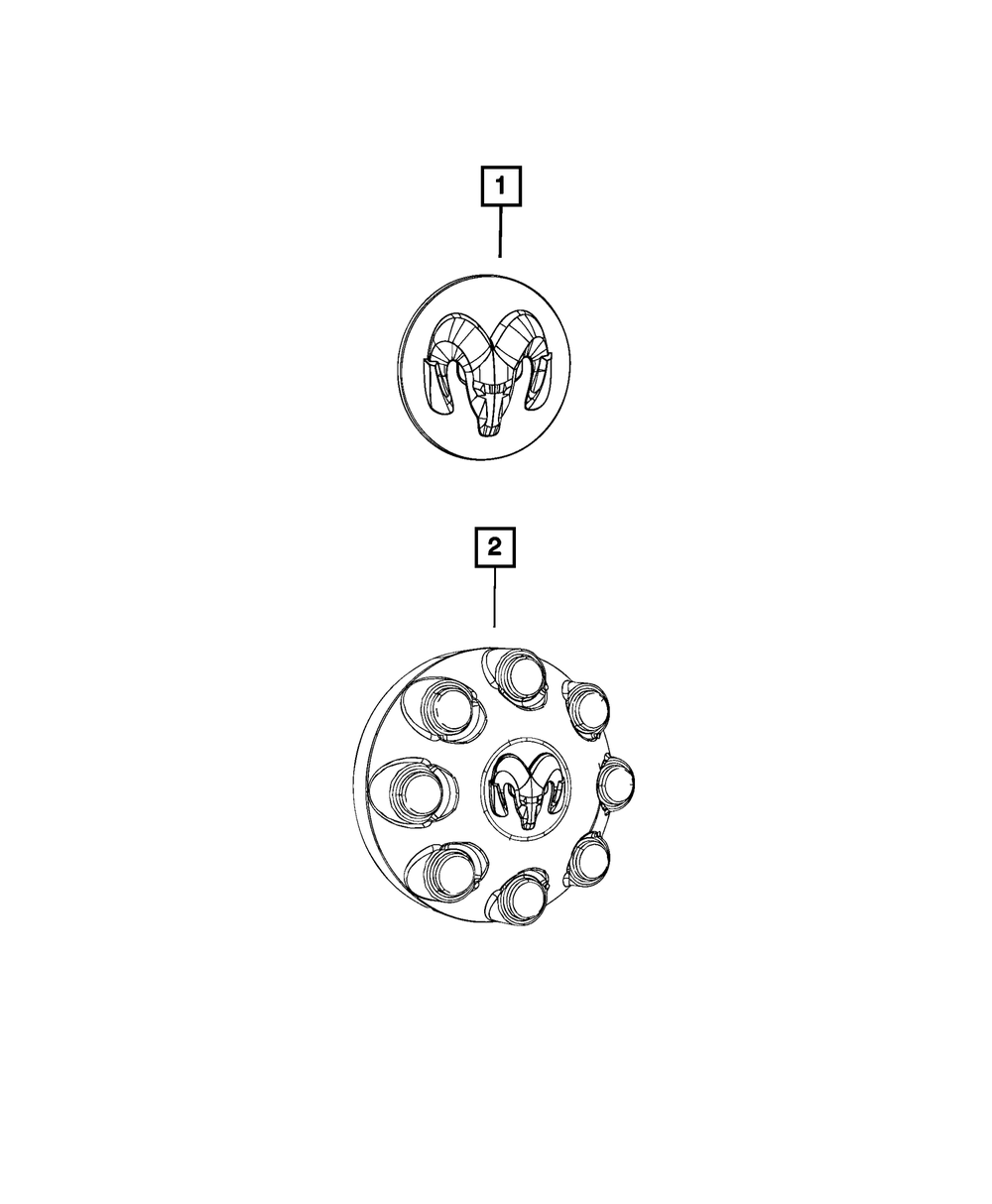 68636894AA - Wheel Center Cap 2019-2024 Ram | The Official Mopar eStore