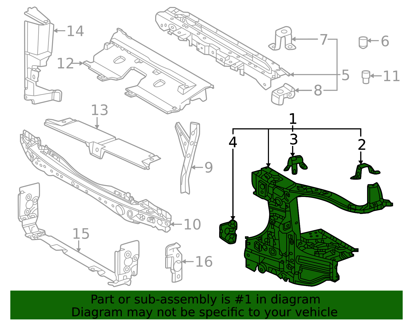 53202-04020 - High-Quality Radiator Support for 2024-2025 Toyota Tacoma ...