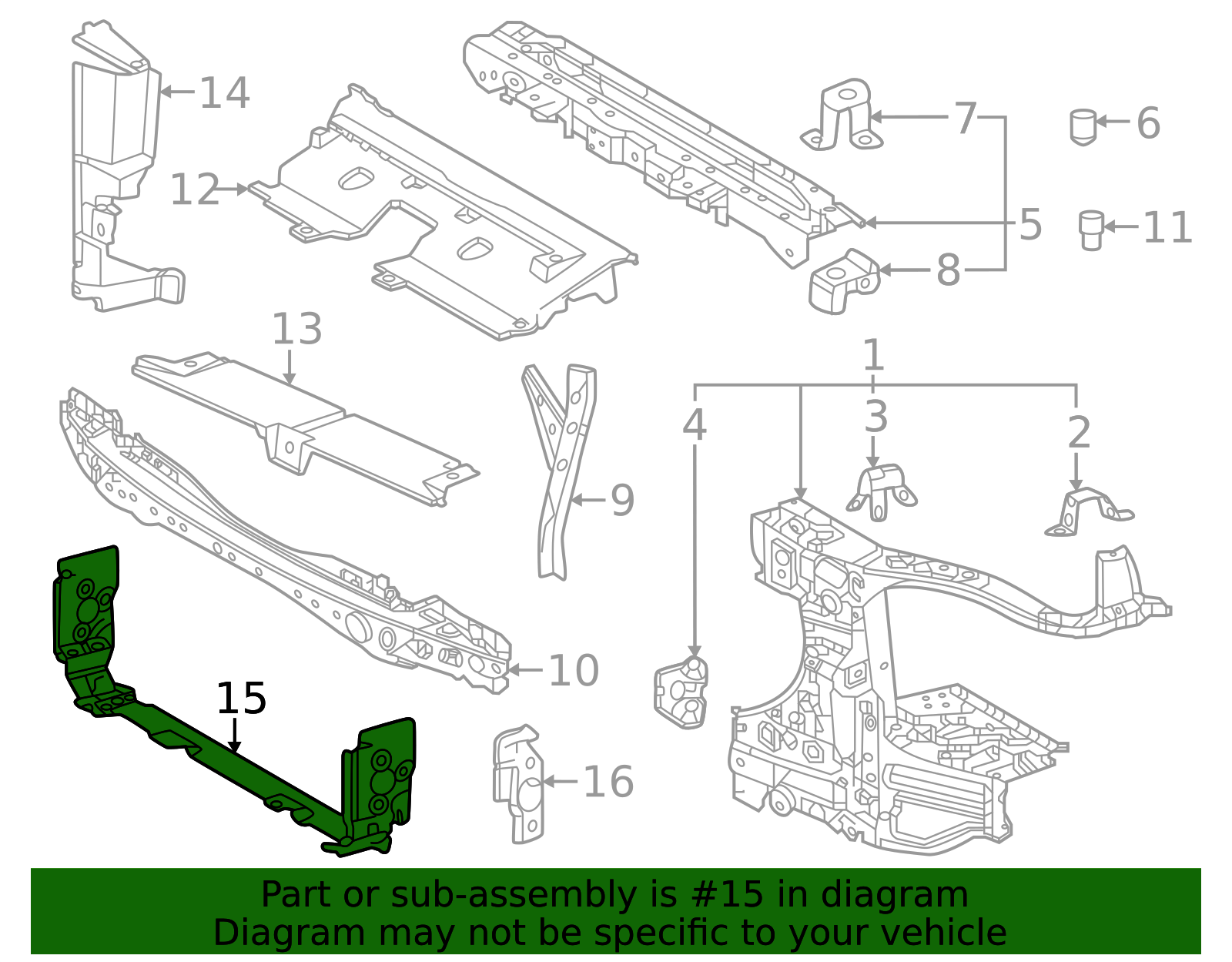 2024-2025 Toyota Tacoma Lower Guide 16592-AK030 | Toyota Parts Center