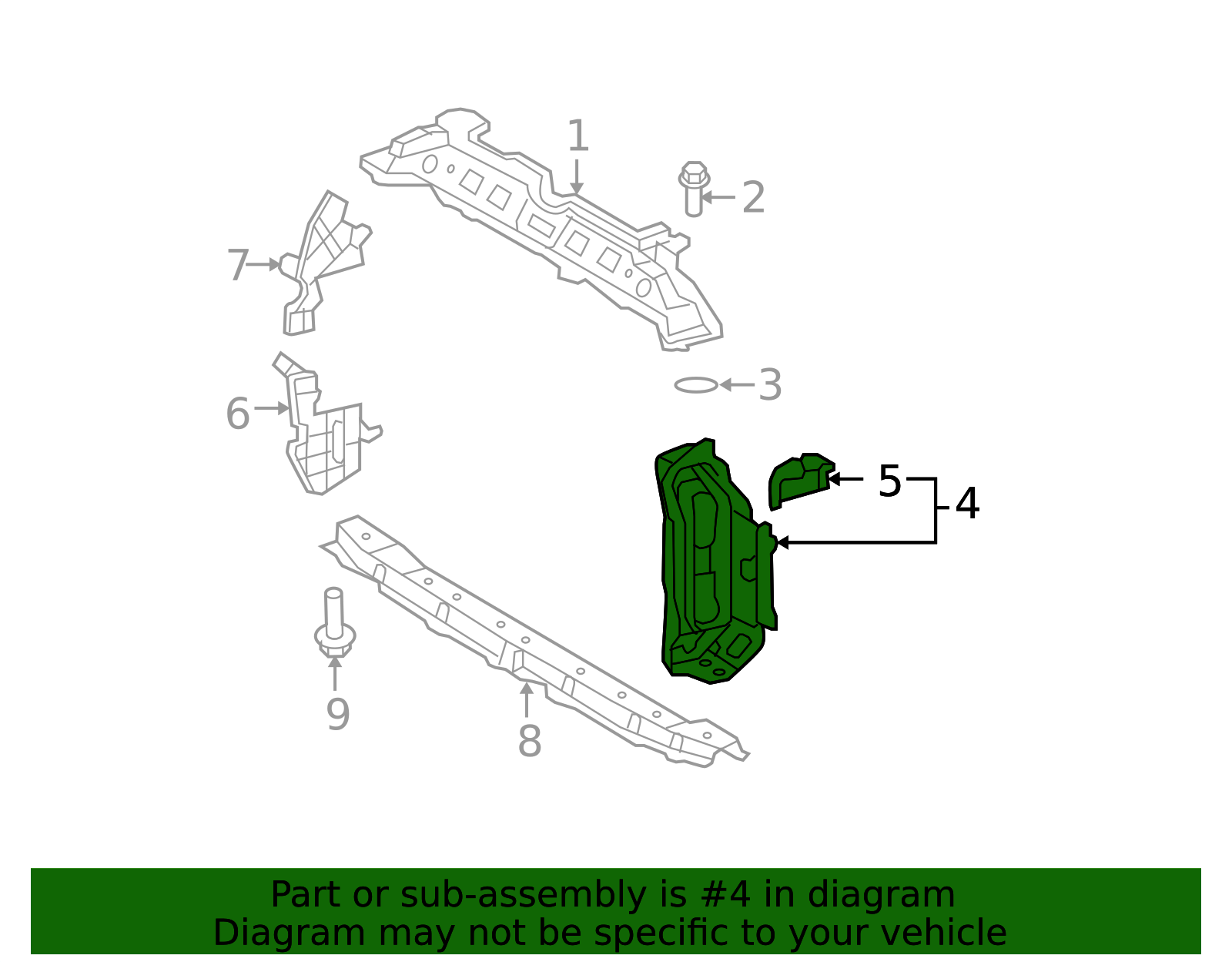 53203-52901 - High-Quality Radiator Support Side Panel for 2007-2008 ...