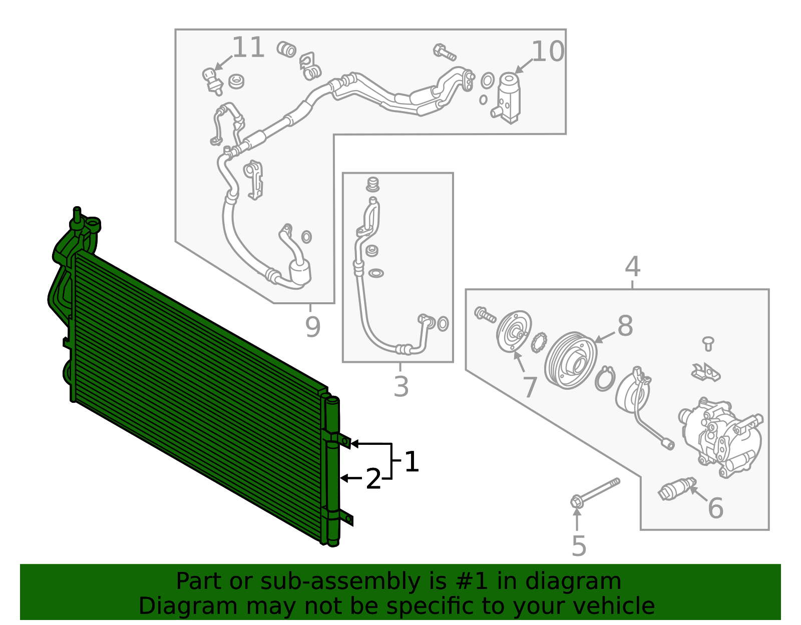 Genuine Condenser Assembly for 2022-2023 Hyundai Kona | Part# 97606 ...
