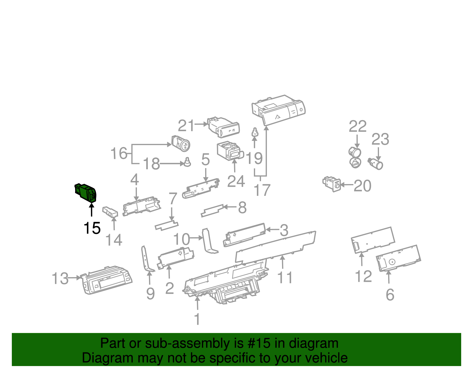 2006-2015 Toyota Instrument Light Rheostat 84119-52030 | Toyota Parts ...