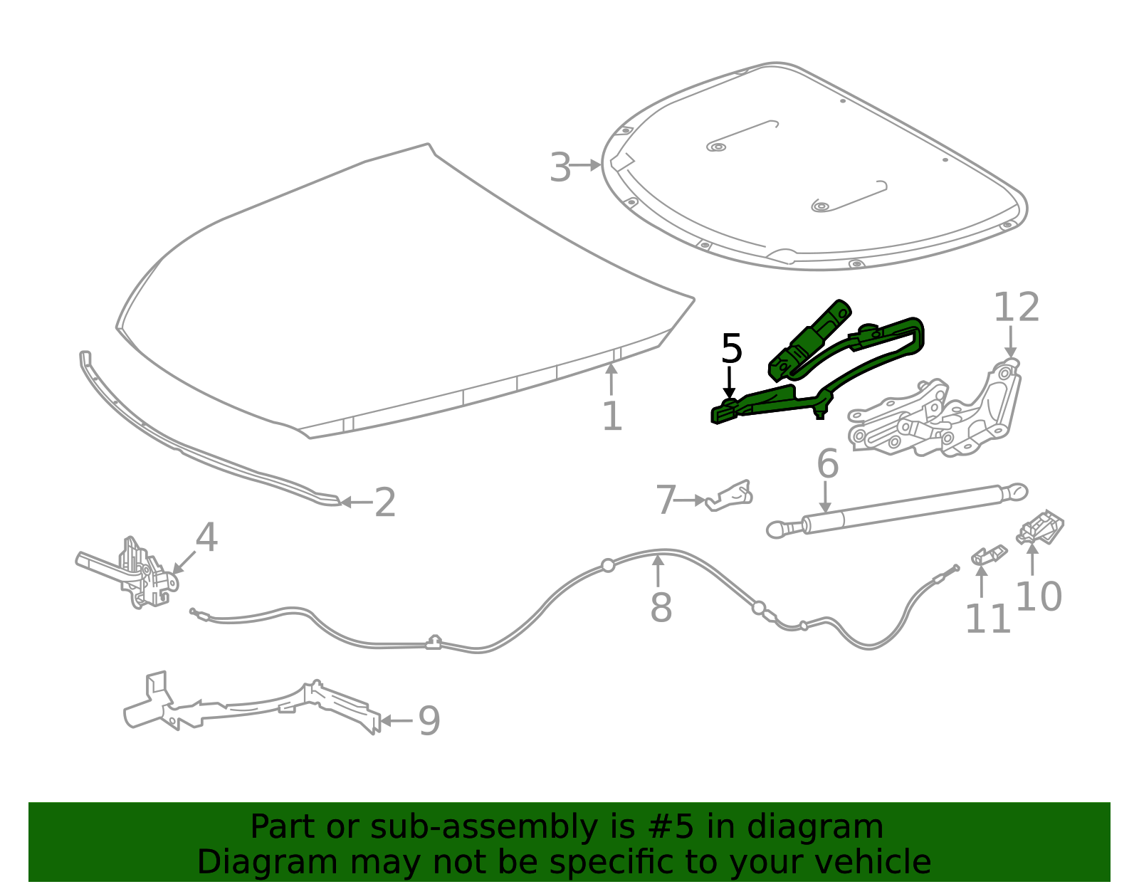 2021-2024 Toyota Mirai Lift Actuator 53460-62031 | Toyota Parts Center