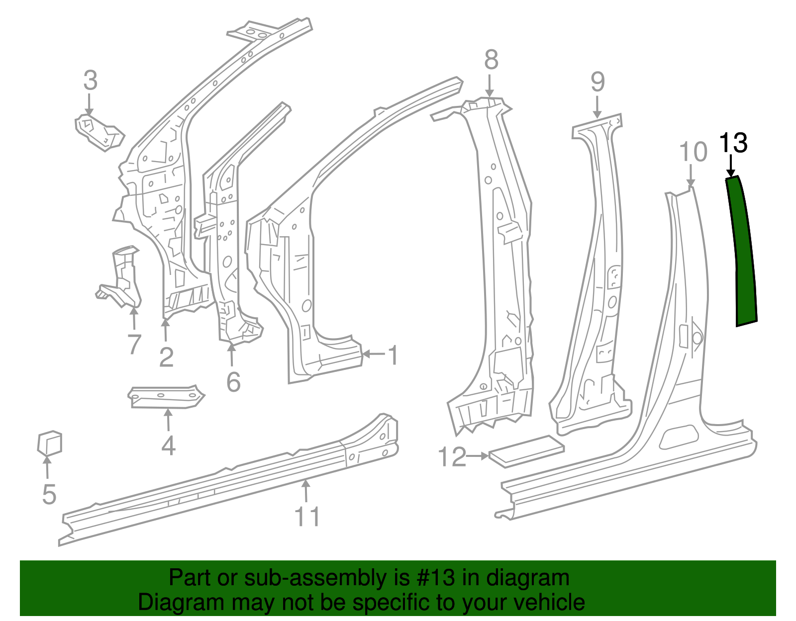 75923-0D060 - 2014 Toyota Yaris - Black Out Tape | Discount Parts Monster