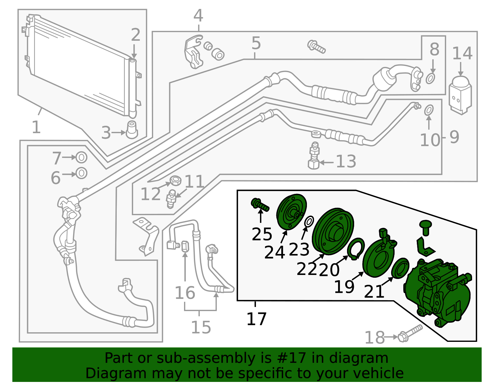 2012-2014 Hyundai Accent Compressor Assembly 97701-1R000 | OEM Parts Online