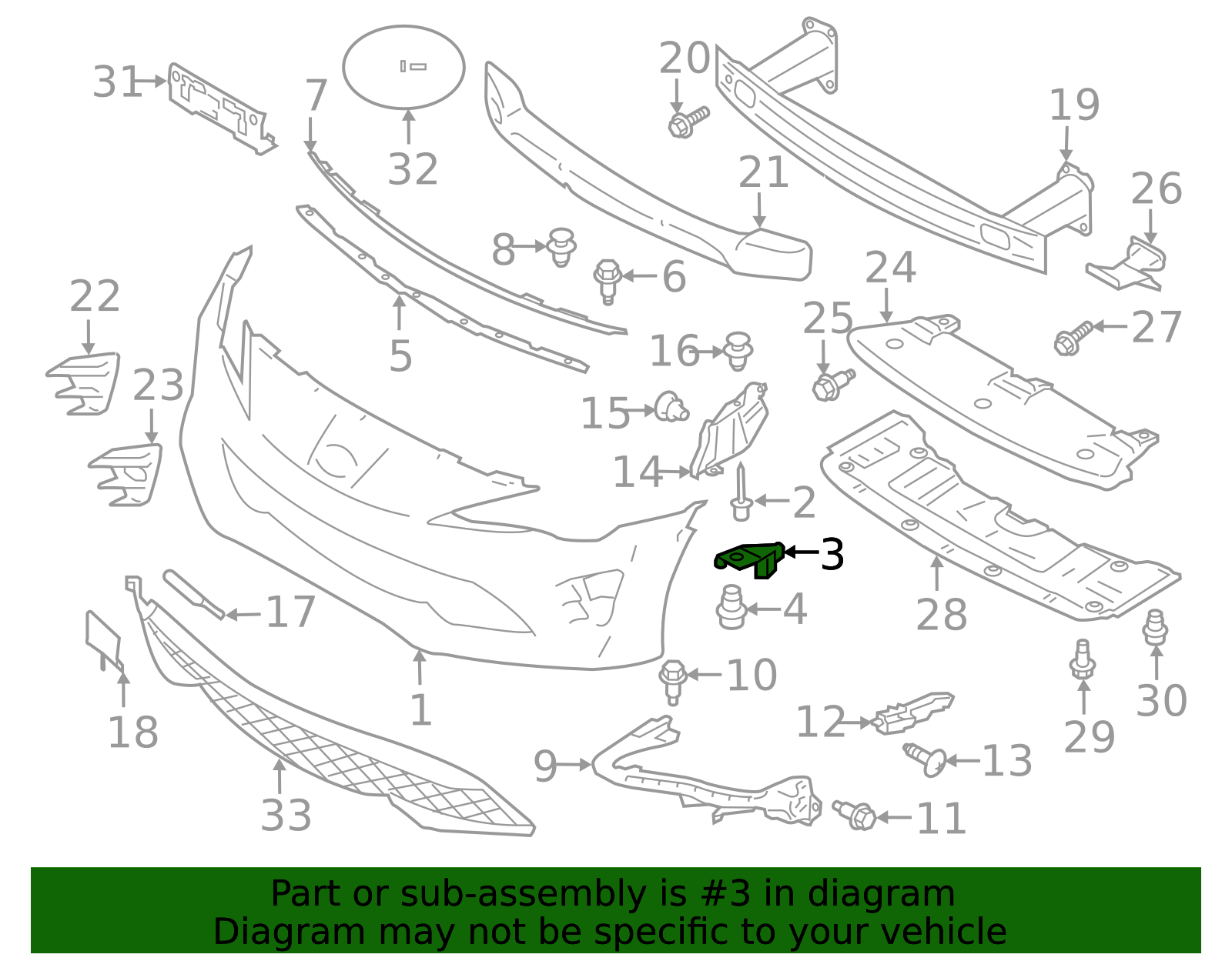 Genuine Official Toyota Bumper Cover Bracket (Left, Front) part# SU003 ...