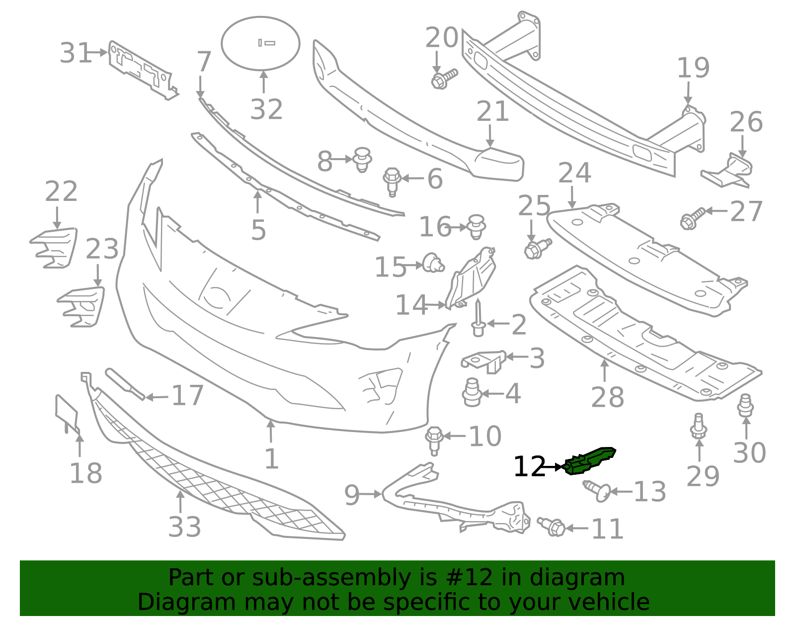 Genuine Official Toyota Bumper Cover Stay (Right, Front) part# SU003 ...