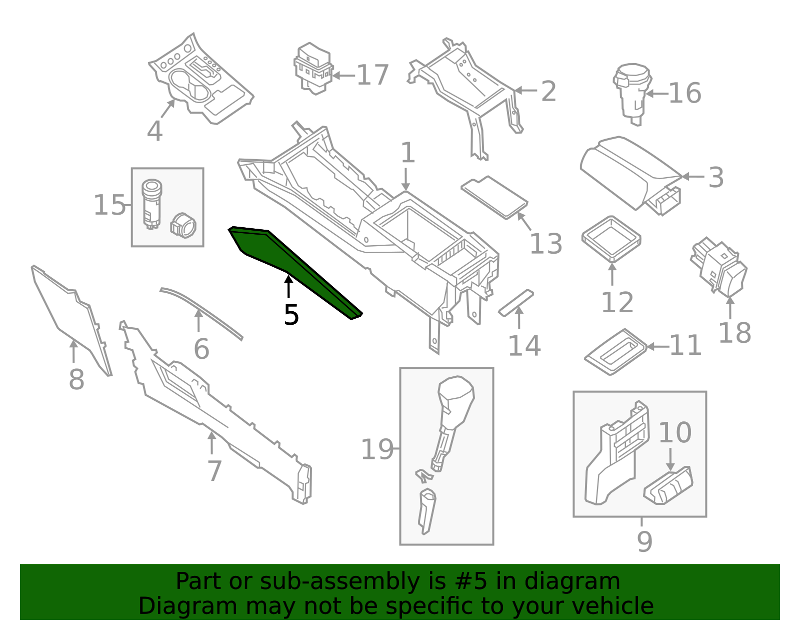 96992-9UA0C - Console Panel Official Nissan Parts Store
