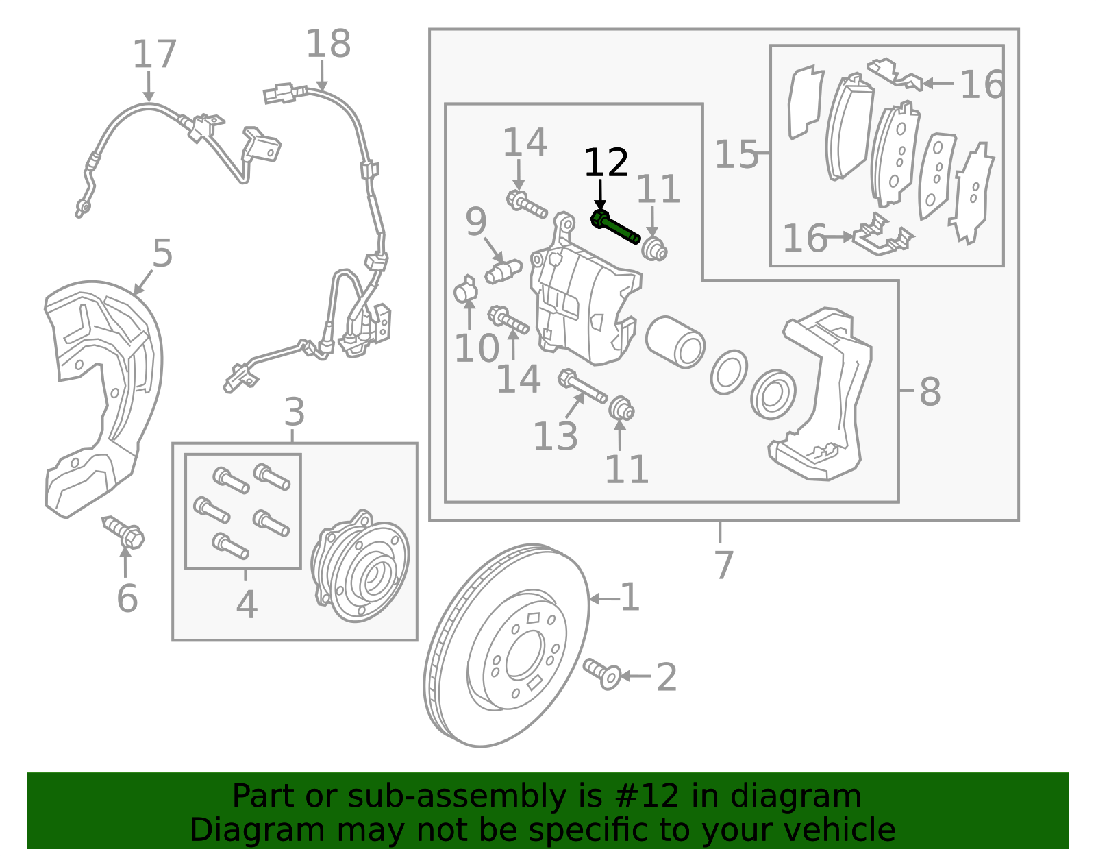 58162-1H000 - Disc Brake Caliper Pin - 2010-2021 Kia | World Kia