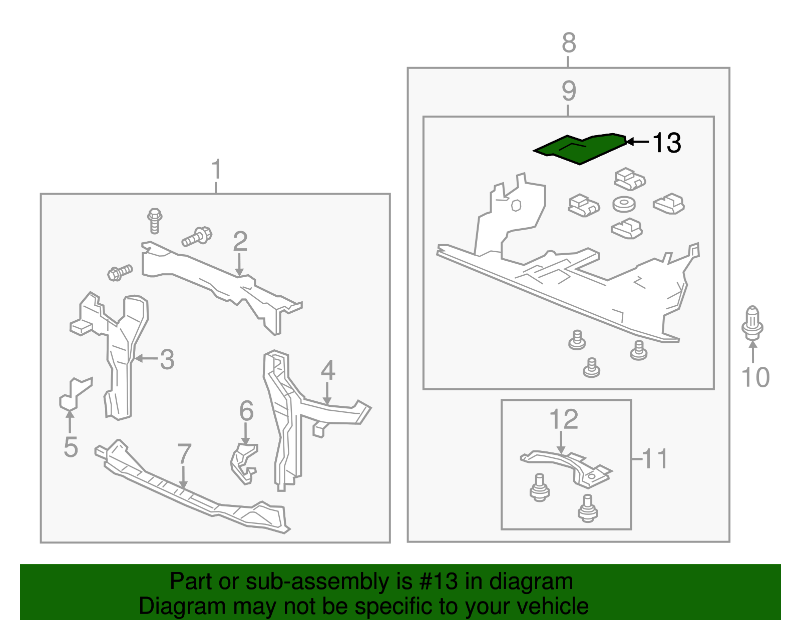 2012-2014 Honda CR-V Access Cover 74114-T0A-A00 | Honda Factory Parts