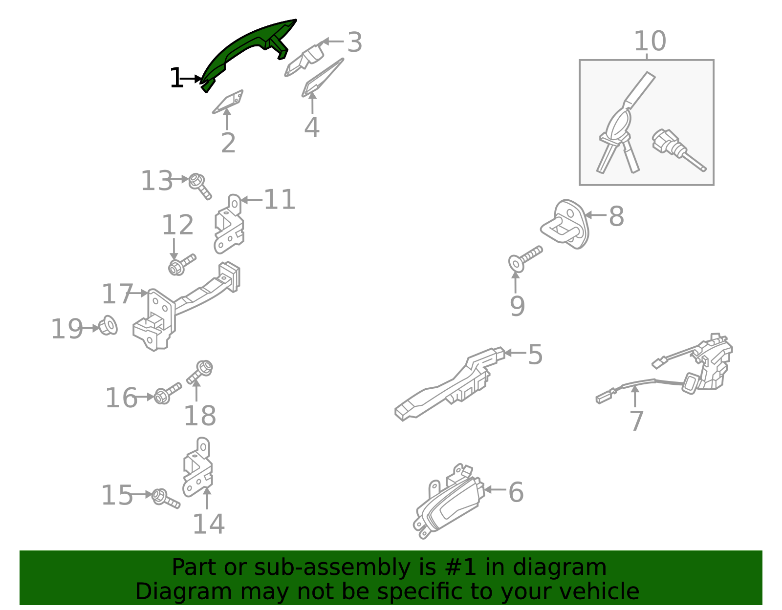 82651-L3200 - Handle, Outside 2021-2024 Kia K5 | Kia.Parts Store