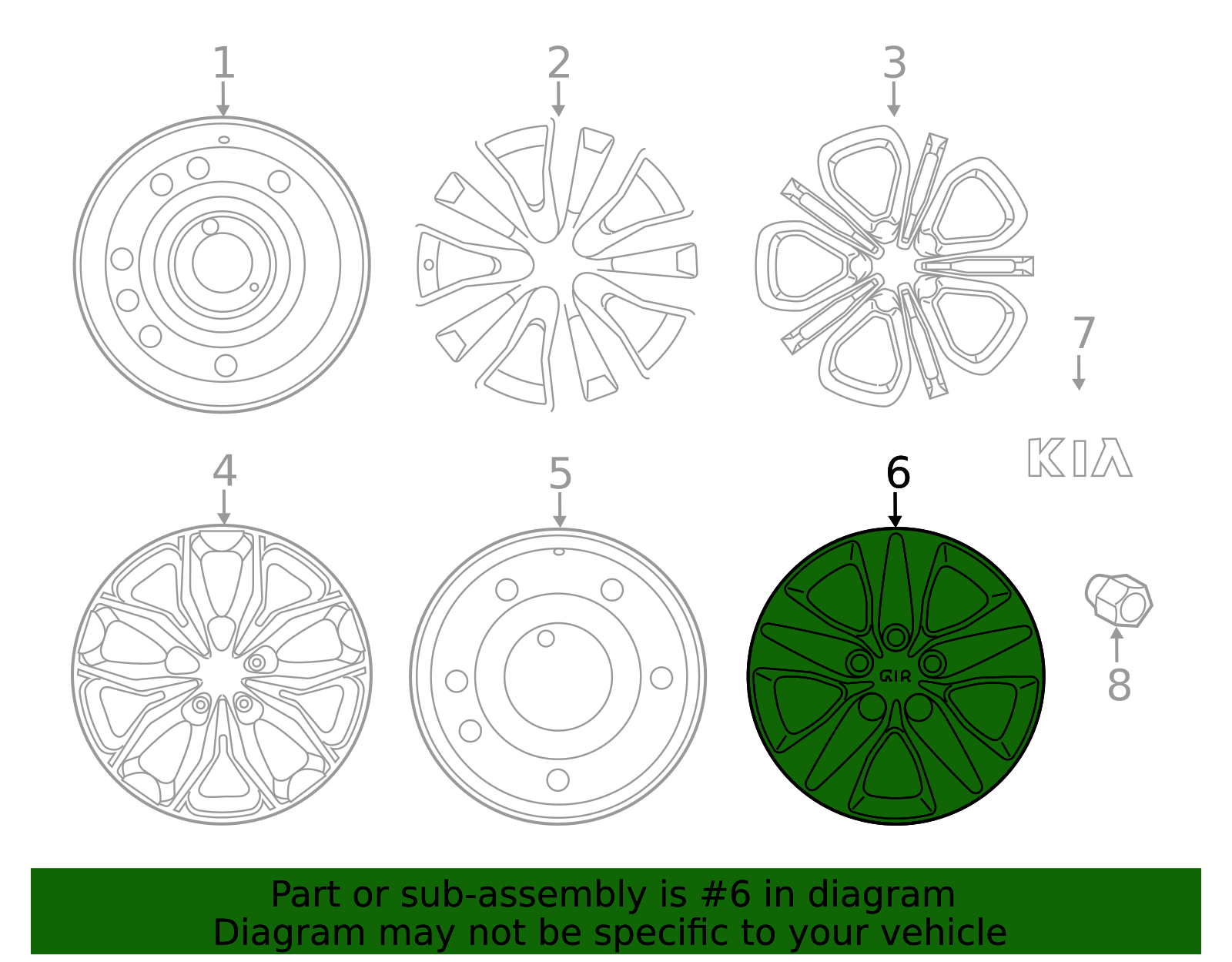 52960-A7100 - Wheel Cover 2014-2016 Kia | Kia.Parts Store