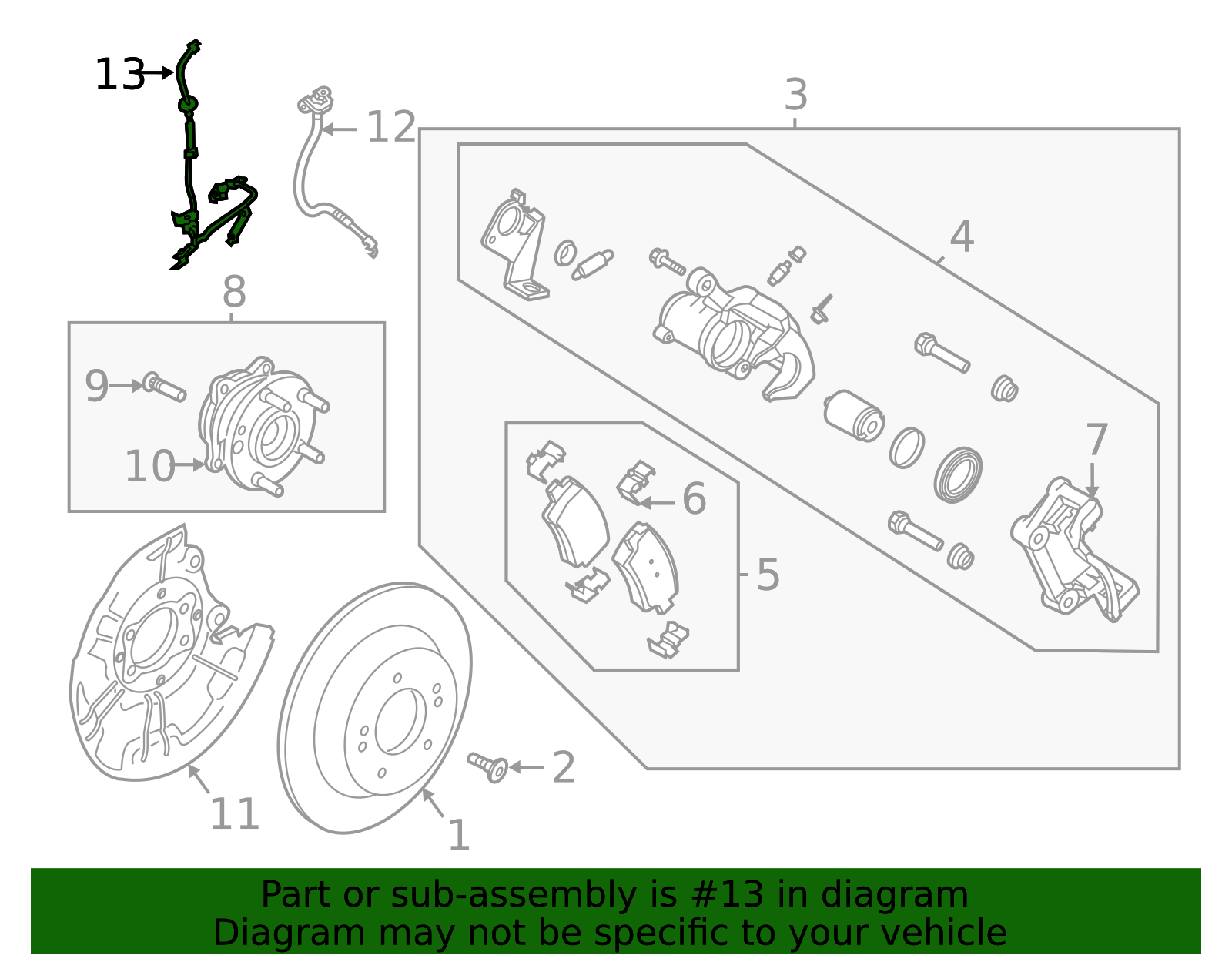 Rear Speed Sensor 59796-AA400 | MotorMotor