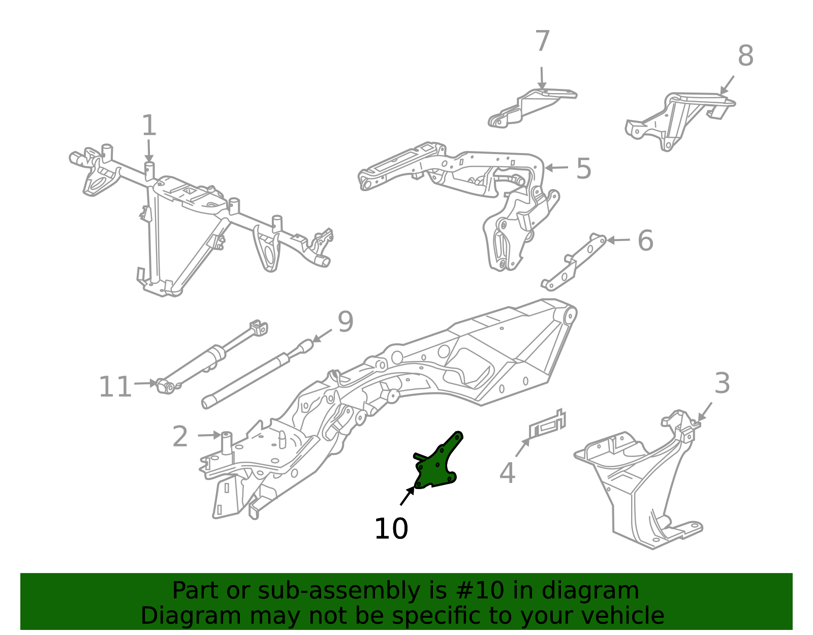 2004-2009 Cadillac XLR Strut Pivot 88957081 GM | GMPartsDirect.com