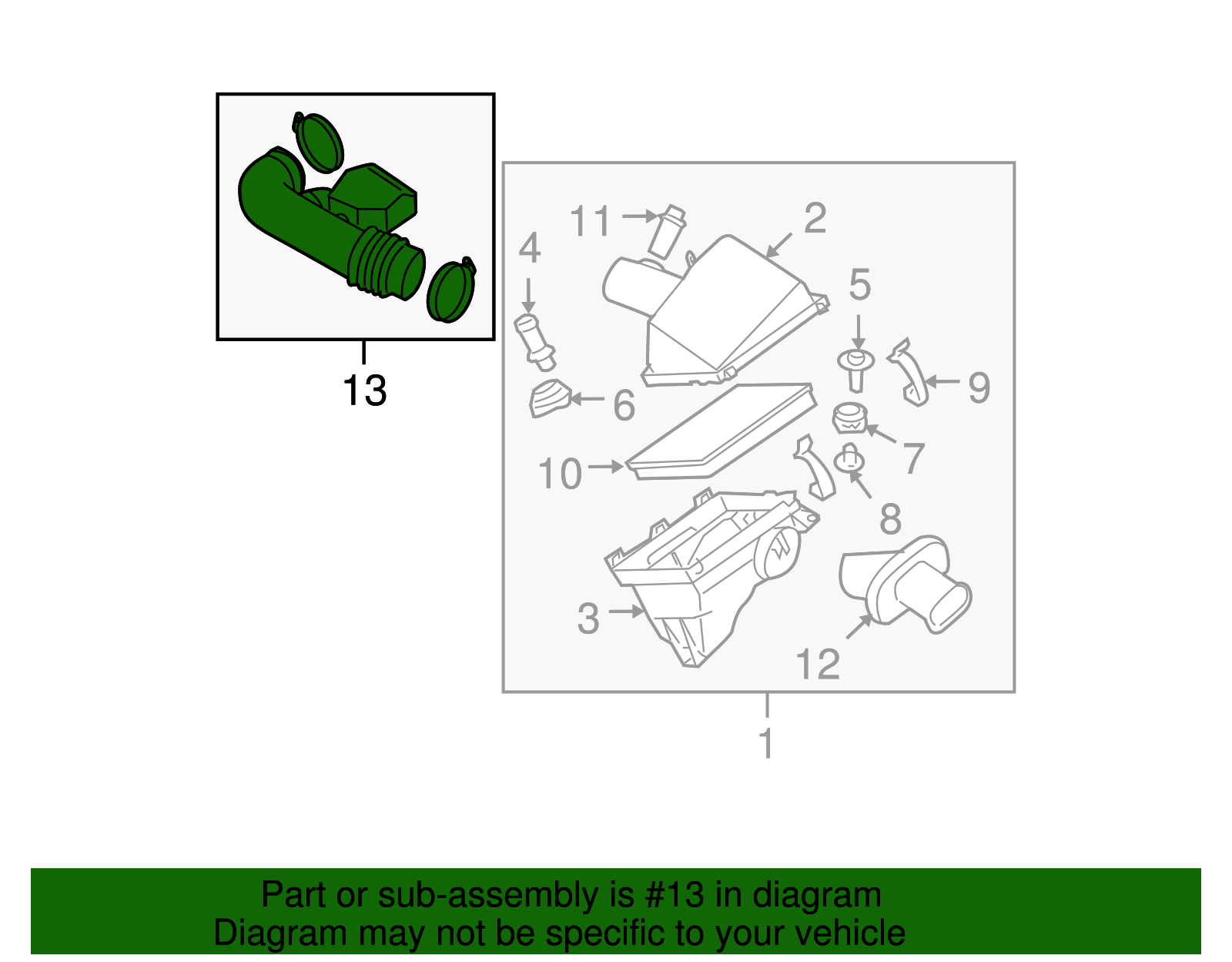 2004-2015 Nissan Duct Assembly 16576-7S00A | Team Nissan Inc.