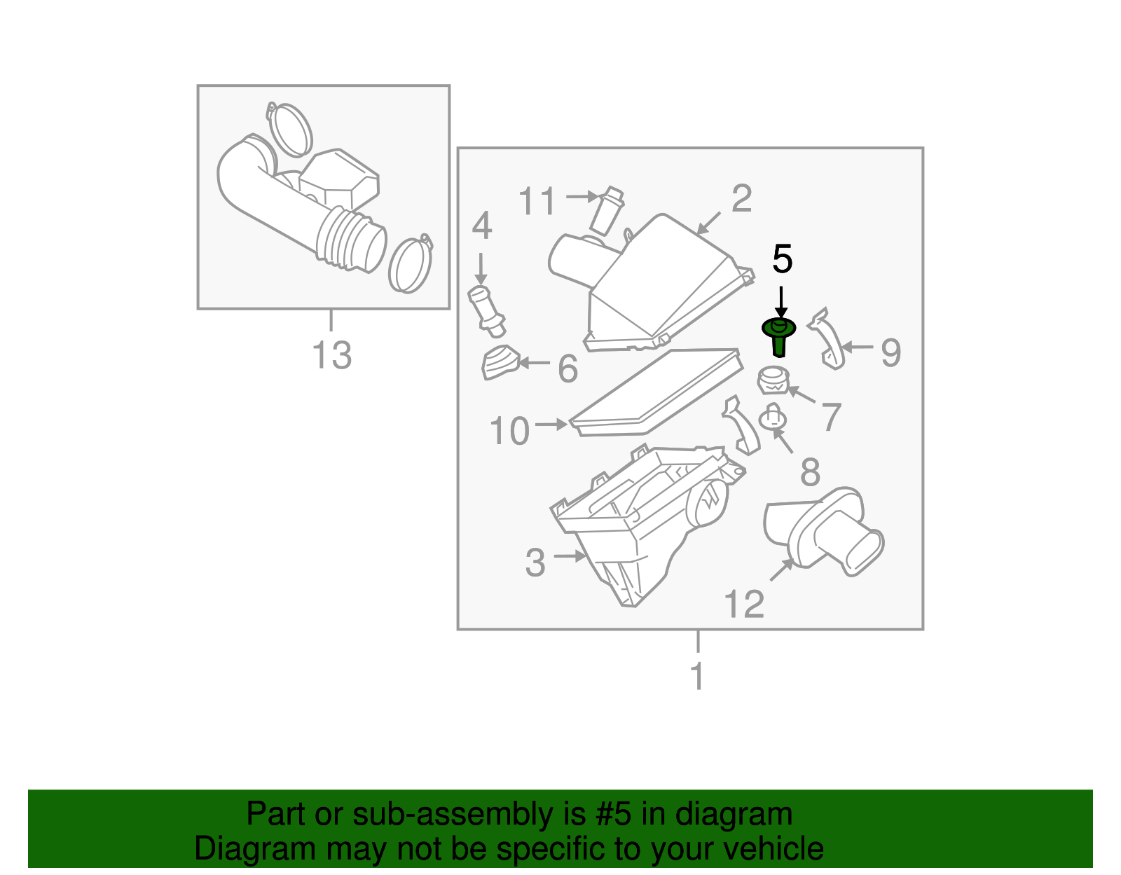 2000-2025 Nissan Air Cleaner Body Bolt 01436-01801 | OEM Parts Online