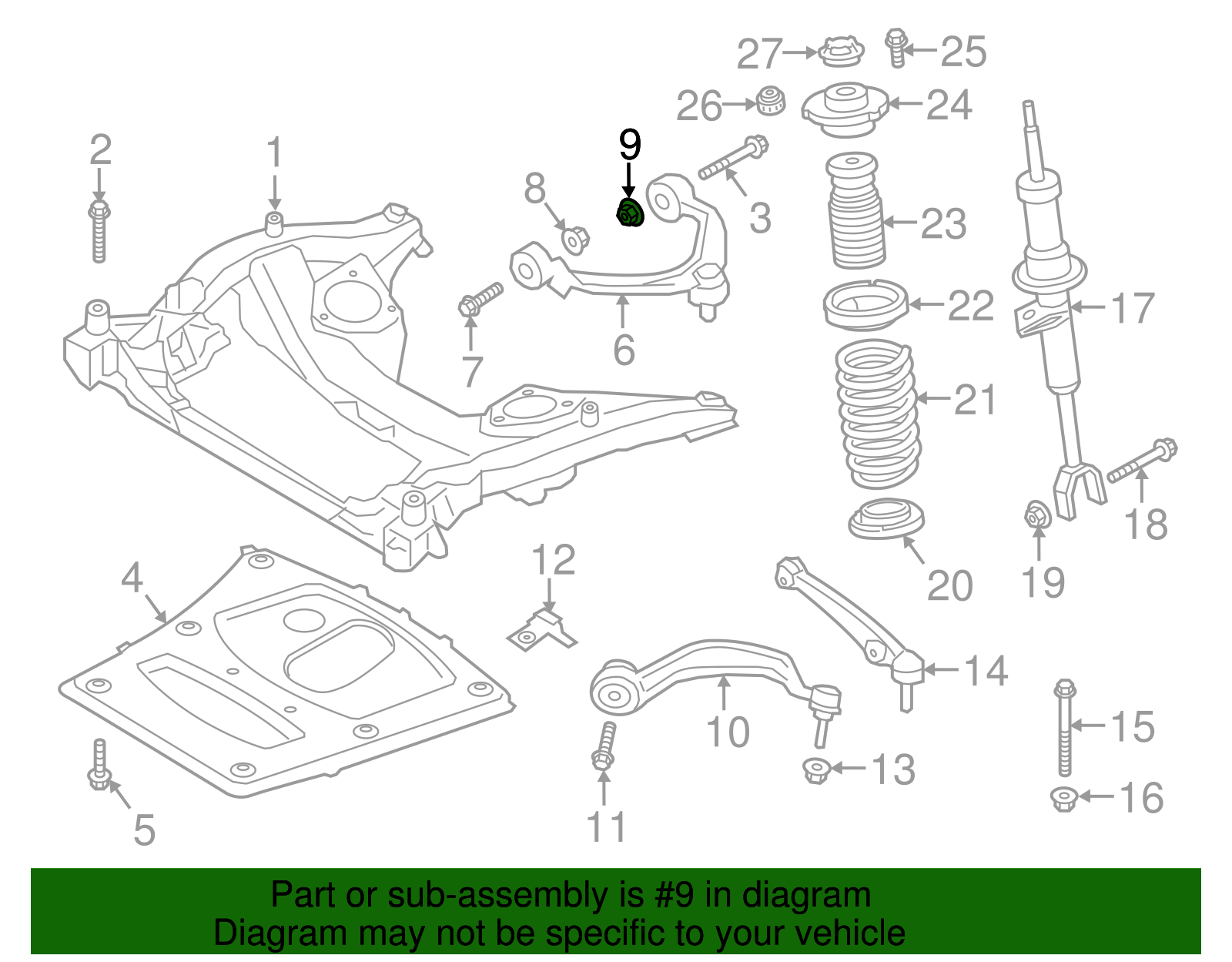 33-30-6-760-585 - Upper Control Arm Nut - 1995-2021 BMW | Buy BMW Parts Now