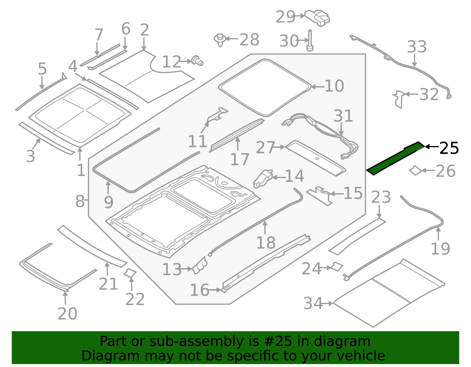 OEM Ford Rear Molding For 2017-2024 Ford Edge - Part No. FT4Z-5851969-D ...