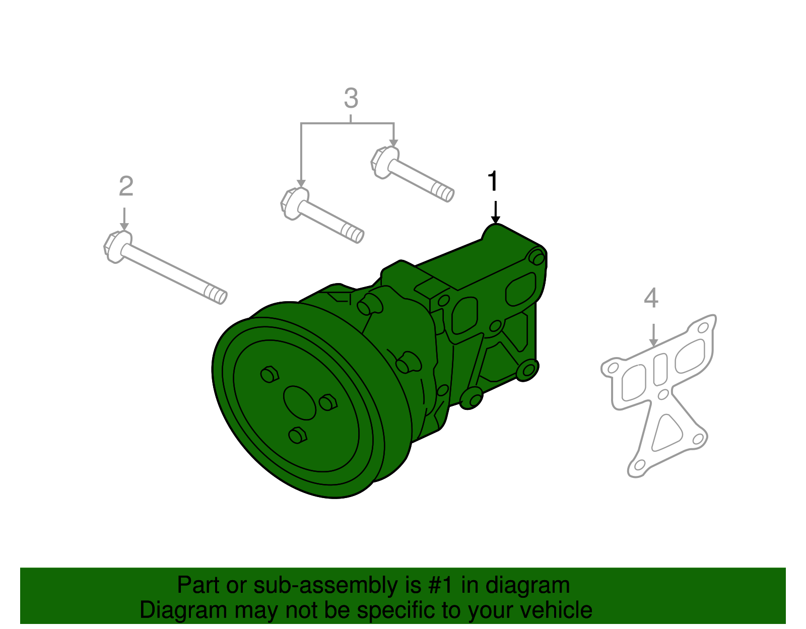 1300A083 - Water Pump Assembly 2008-2025 Mitsubishi | Mitsubishi Direct ...