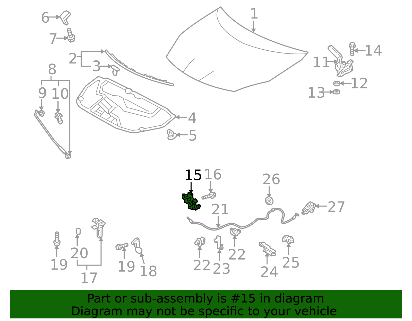 53510-47092 - Hood Latch Toyota San Diego Parts