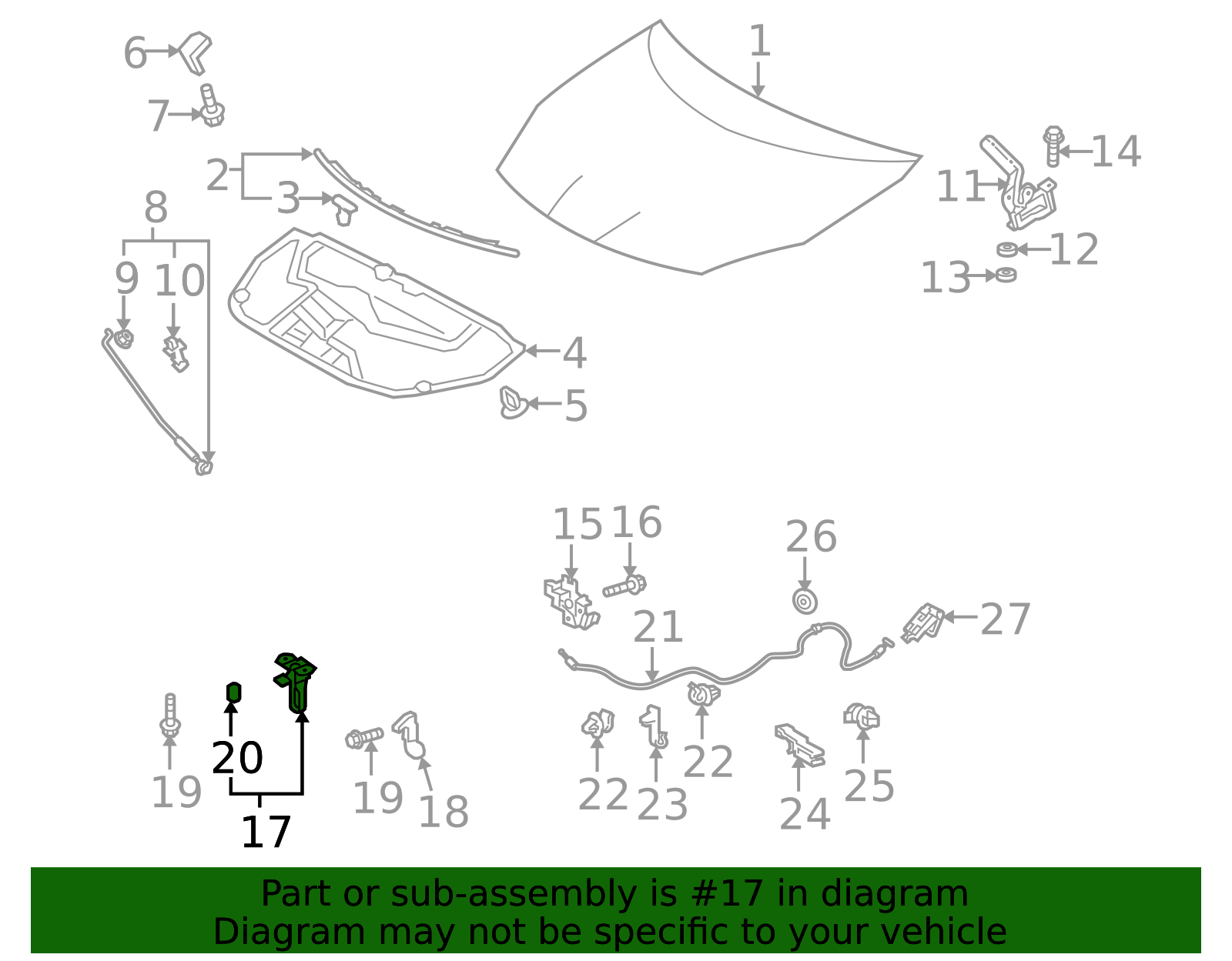 53550-47011 - High-Quality Hood Safety Catch for 2010-2015 Toyota ...