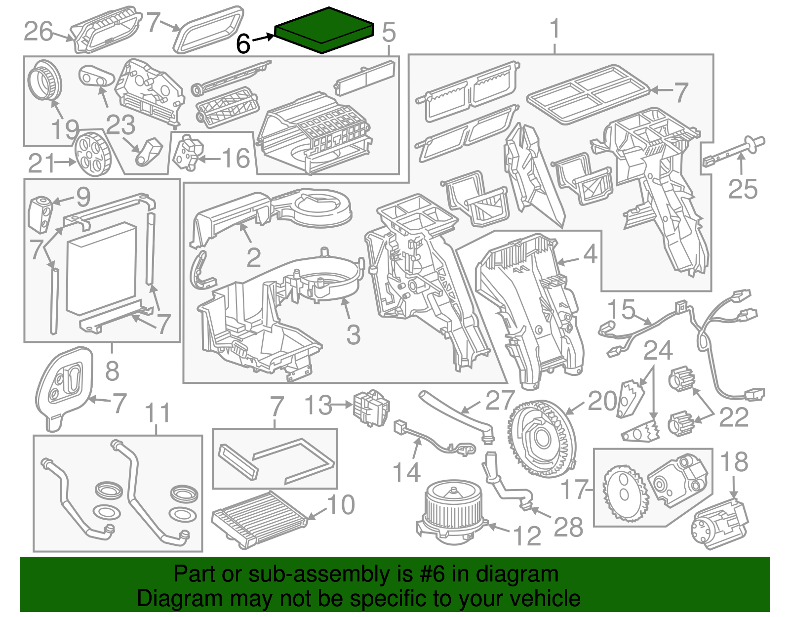 2010-2023 GM Cabin Air Filter 13356914 | OEM Parts Online