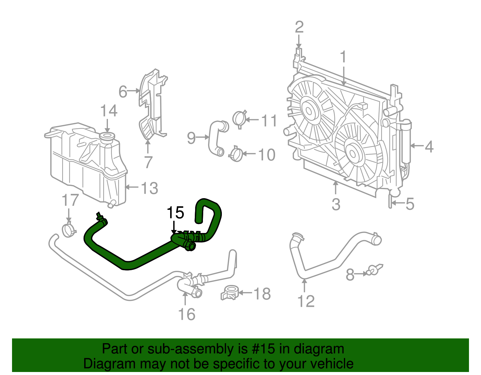 2005-2023 Mopar Return Hose 55038133AC | Mopar Parts Canada