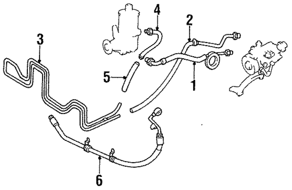 140-997-36-82 - Power Steering Return Hose 1992-1999 Mercedes-Benz ...