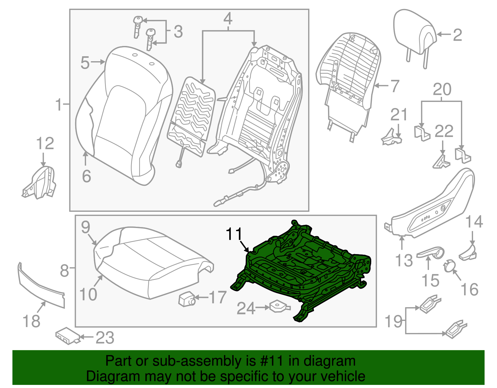 2017-2019 Hyundai Seat Track 88500-B8541 | HyundaiParts.Online