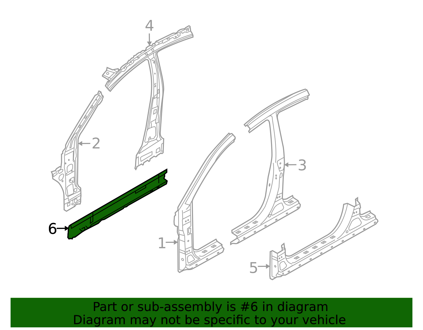 2010-2013 Kia Forte Rocker Reinforced 65170-1M000 | OEM Parts Online