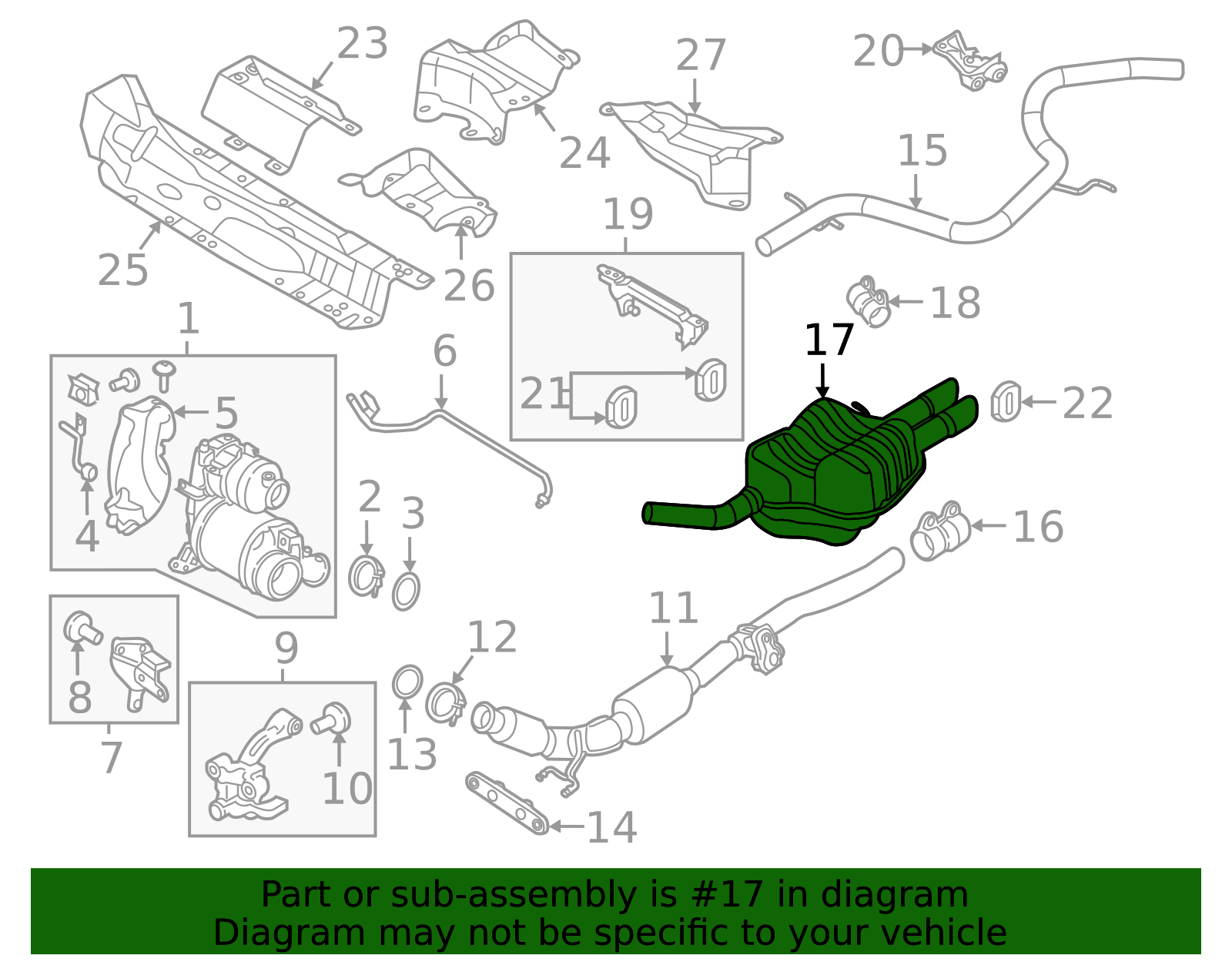 Muffler 5C6-253-609-E | Upstate VW Parts