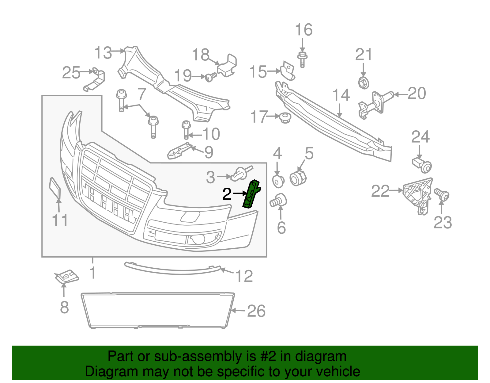2005-2011 Audi Bumper Cover Retainer Plate 4F0-898-193 | OEM Parts Online