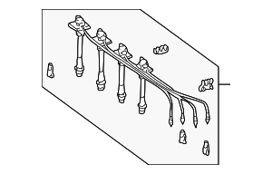 Genuine Official Toyota Spark Plug Wire Set part# 90919-22400 for ...